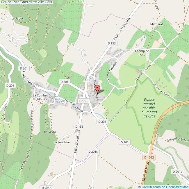 Plan Cras carte ville Cras