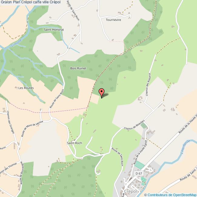 Plan Crépol carte ville Crépol