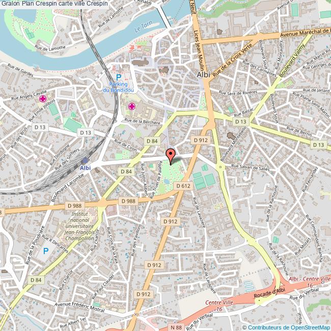 Plan Crespin carte ville Crespin