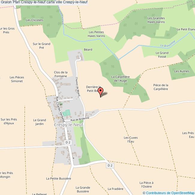 Plan Crespy-le-Neuf carte ville Crespy-le-Neuf