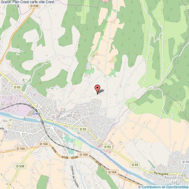 Plan Crest carte ville Crest