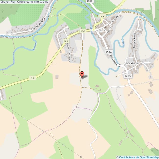 Plan Crévic carte ville Crévic