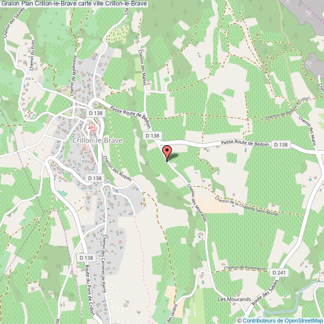 Plan Crillon-le-Brave carte ville Crillon-le-Brave