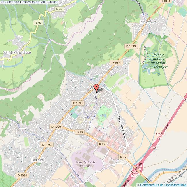 Plan Crolles carte ville Crolles