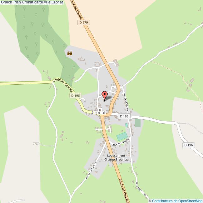 Plan Cronat carte ville Cronat
