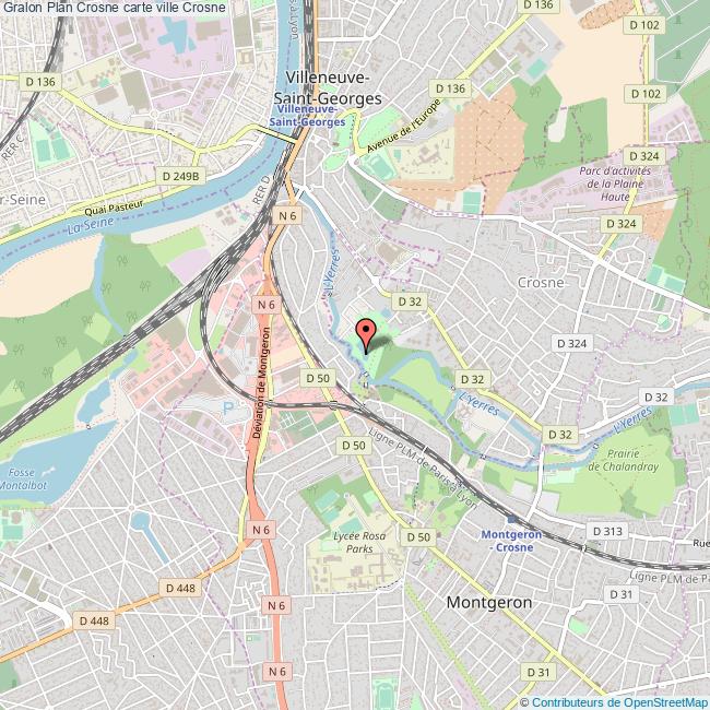 Plan Crosne carte ville Crosne