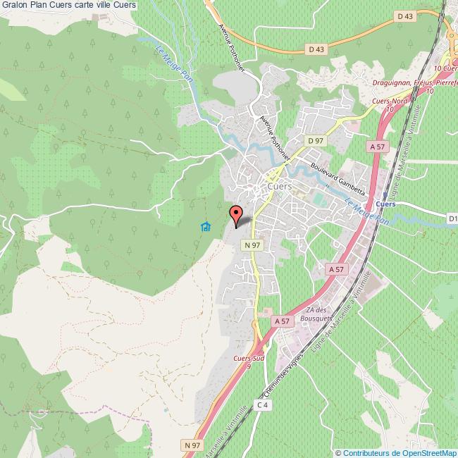 Plan Cuers carte ville Cuers