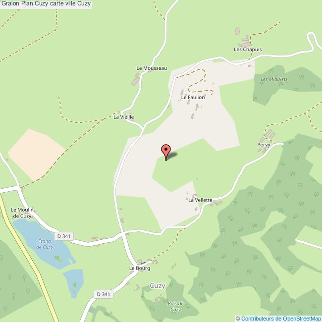 Plan Cuzy carte ville Cuzy