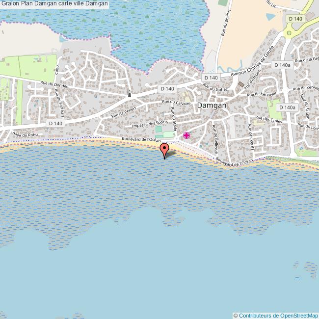 Plan Damgan carte ville Damgan