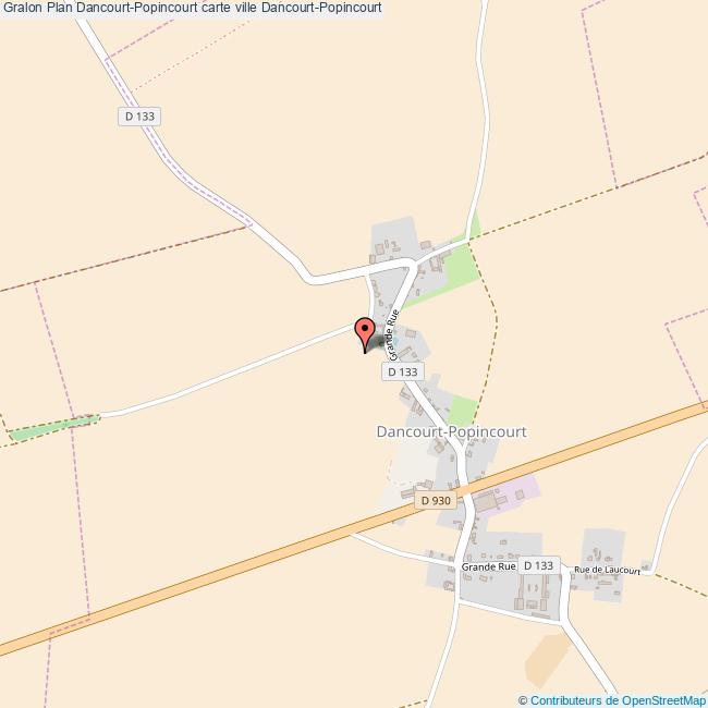 Plan Dancourt-Popincourt carte ville Dancourt-Popincourt