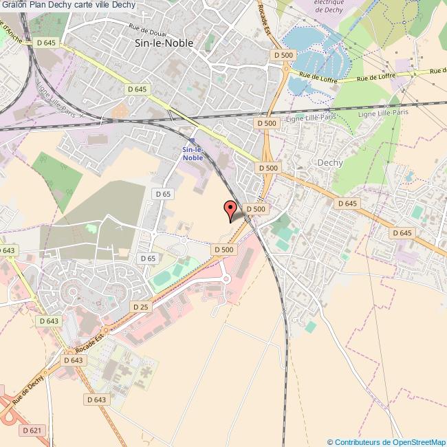 Plan Dechy carte ville Dechy