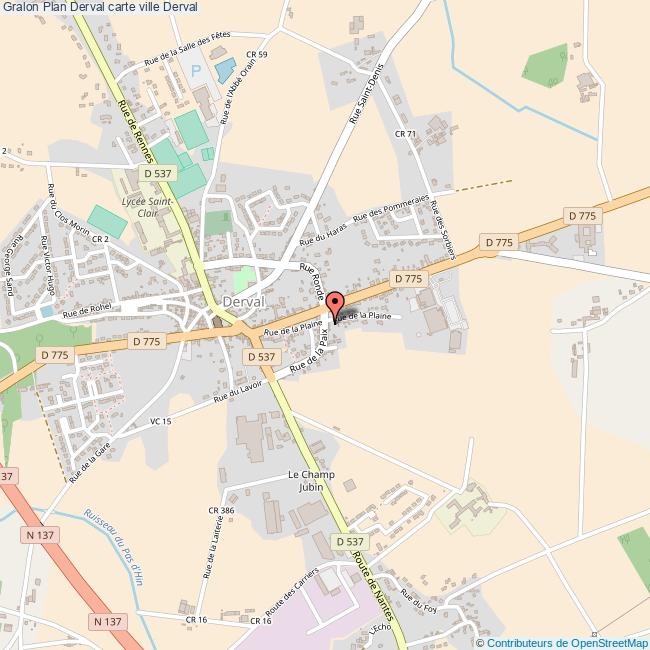 Plan Derval carte ville Derval