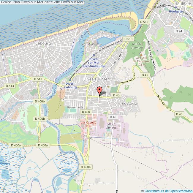 Plan Dives-sur-Mer carte ville Dives-sur-Mer