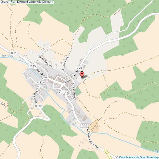 Plan Dixmont carte ville Dixmont