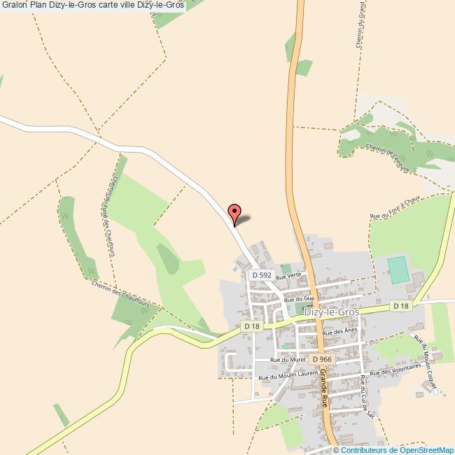 Plan Dizy-le-Gros carte ville Dizy-le-Gros
