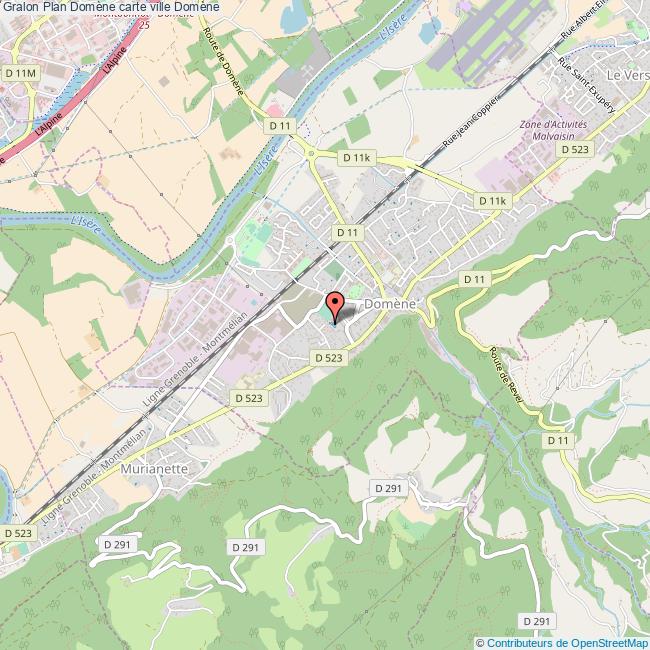 Plan Domène carte ville Domène