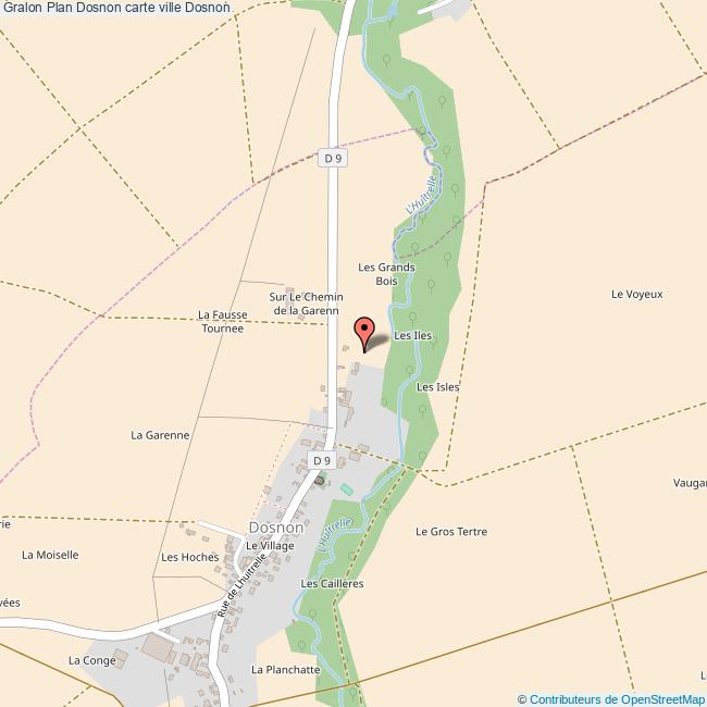 Plan Dosnon carte ville Dosnon