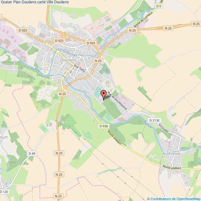 Plan Doullens carte ville Doullens