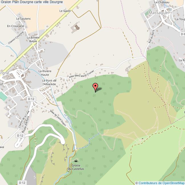 Plan Dourgne carte ville Dourgne