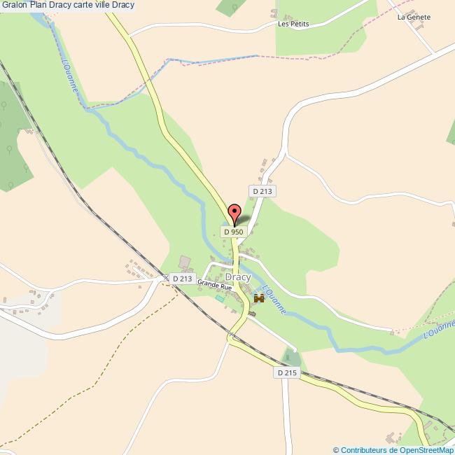 Plan Dracy carte ville Dracy