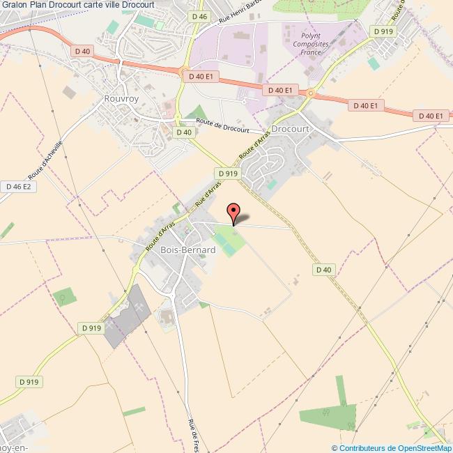 Plan Drocourt carte ville Drocourt
