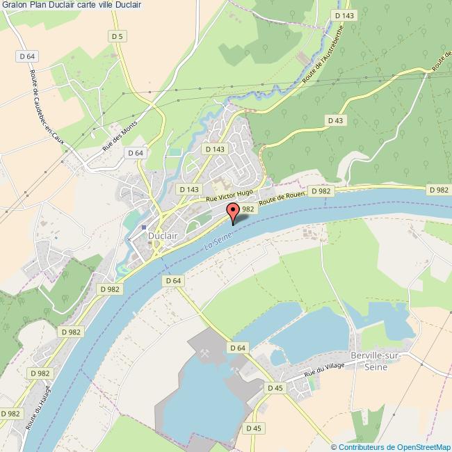 Plan Duclair carte ville Duclair