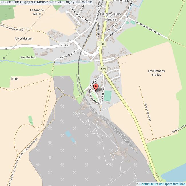 Plan Dugny-sur-Meuse carte ville Dugny-sur-Meuse