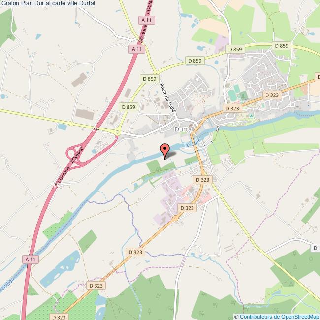 Plan Durtal carte ville Durtal