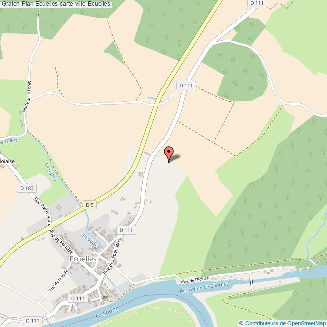 Plan Ecuelles carte ville Ecuelles