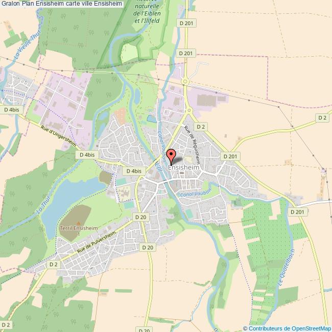 Plan Ensisheim carte ville Ensisheim