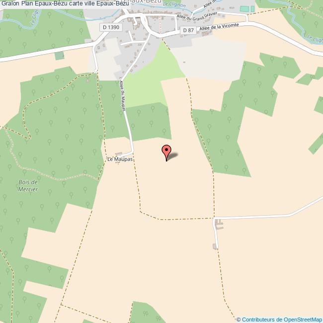 Plan Epaux-Bézu carte ville Epaux-Bézu