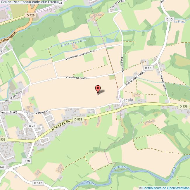 Plan Escala carte ville Escala