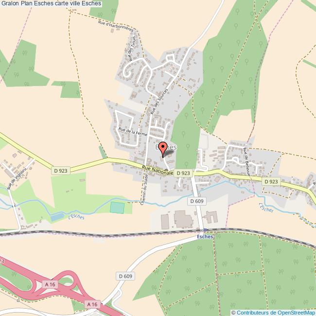 Plan Esches carte ville Esches