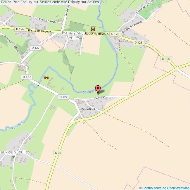 Plan Esquay-sur-Seulles carte ville Esquay-sur-Seulles