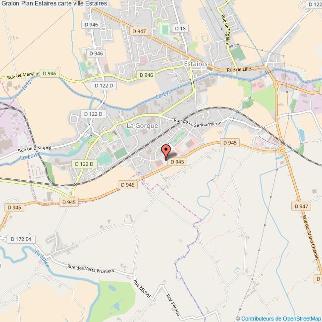 Plan Estaires carte ville Estaires