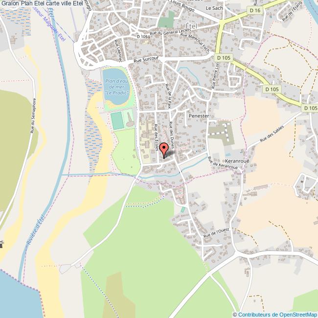 Plan Etel carte ville Etel