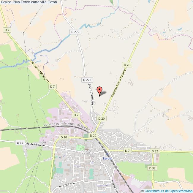 Plan Evron carte ville Evron