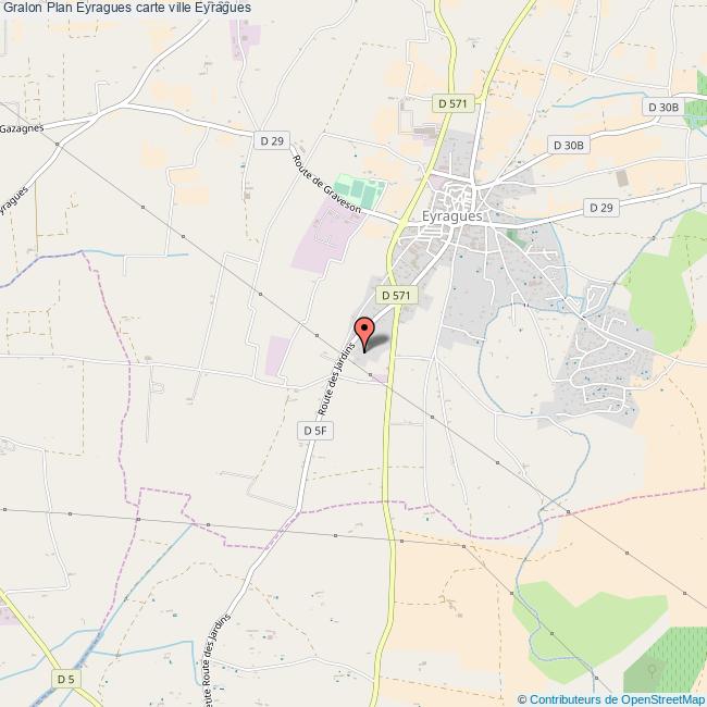 Plan Eyragues carte ville Eyragues
