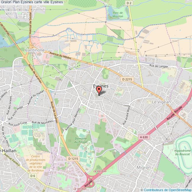 Plan Eysines carte ville Eysines