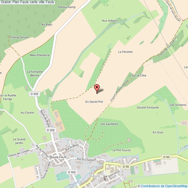 Plan Faulx carte ville Faulx
