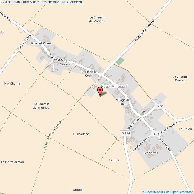 Plan Faux-Villecerf carte ville Faux-Villecerf