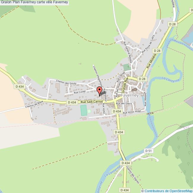 Plan Faverney carte ville Faverney