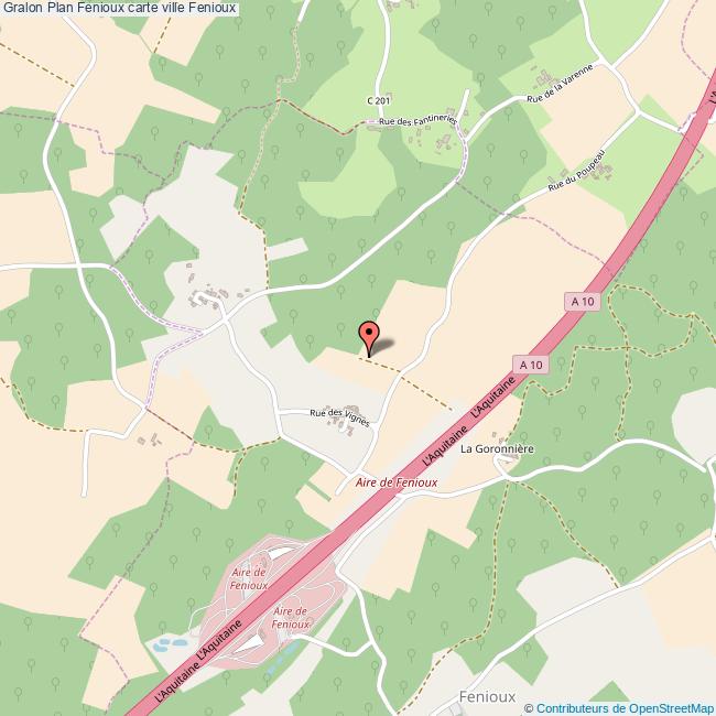Plan Fenioux carte ville Fenioux