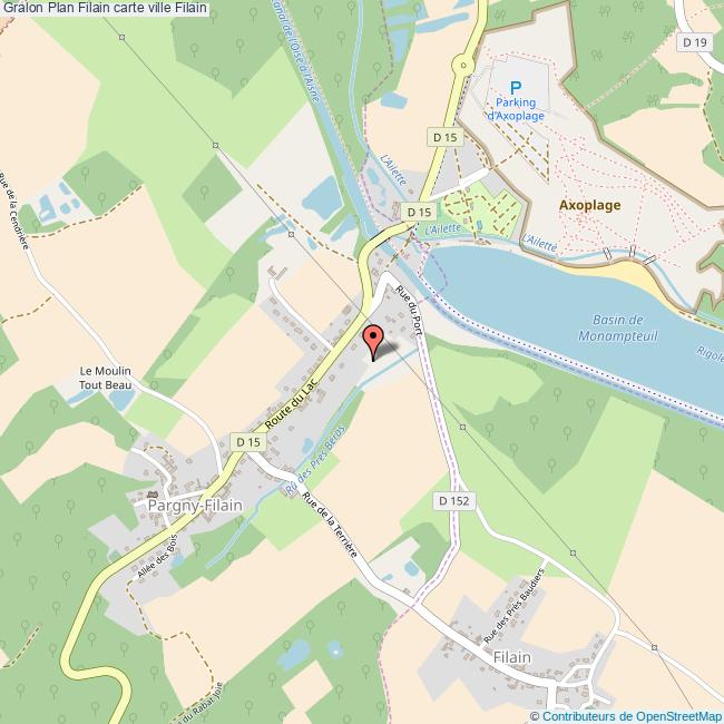 Plan Filain carte ville Filain