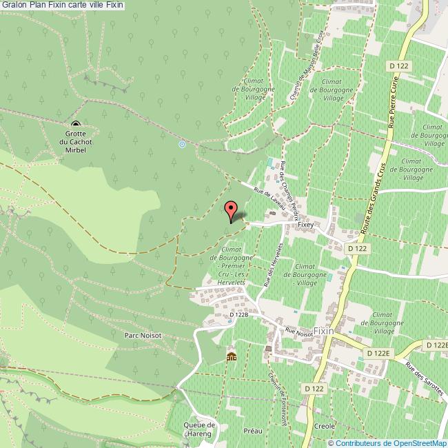 Plan Fixin carte ville Fixin