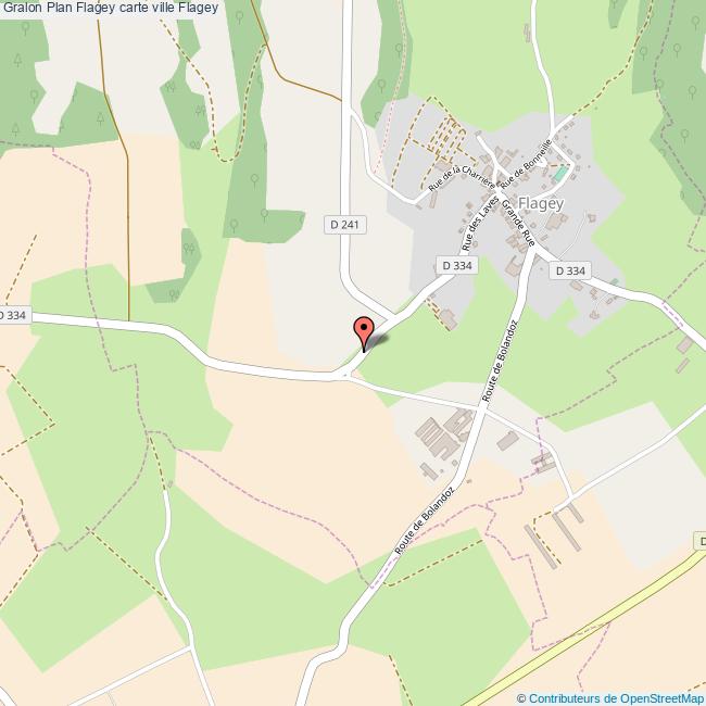 Plan Flagey carte ville Flagey