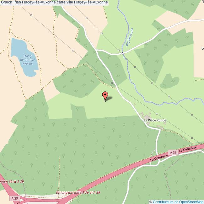 Plan Flagey-lès-Auxonne carte ville Flagey-lès-Auxonne