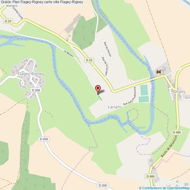 Plan Flagey-Rigney carte ville Flagey-Rigney
