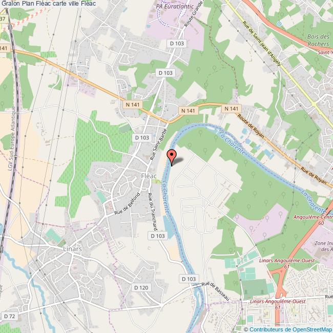 Plan Fléac carte ville Fléac
