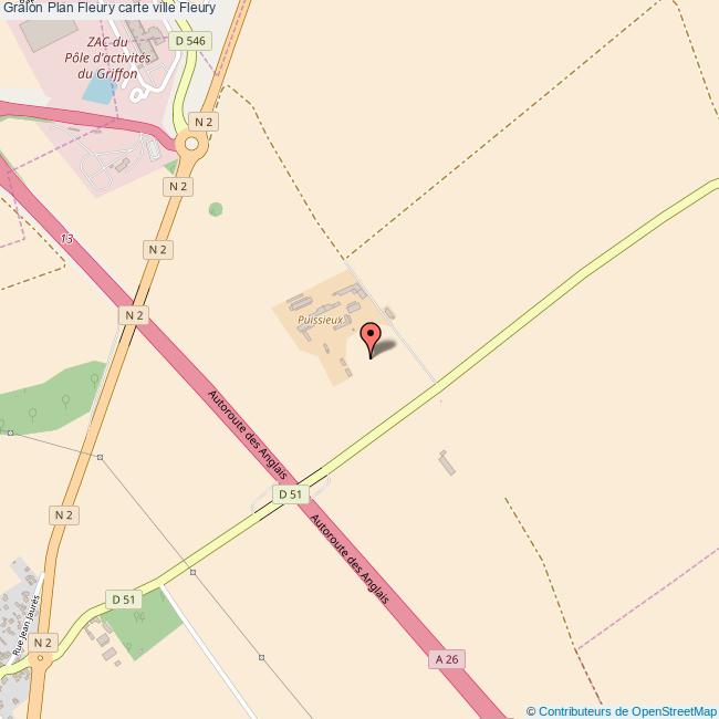 Plan Fleury carte ville Fleury